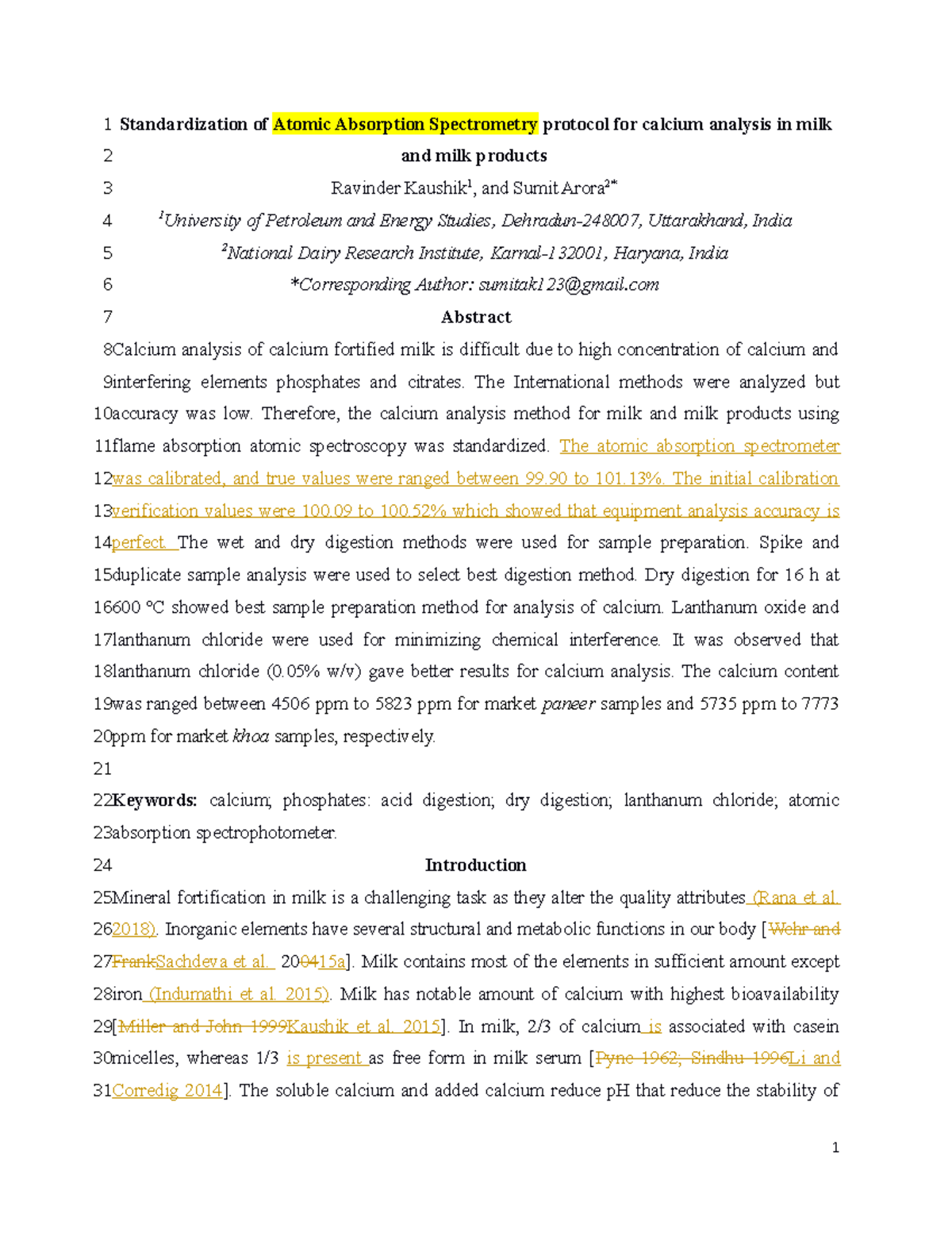 Manuscript (Auto Recovered) - Standardization of Atomic Absorption ...
