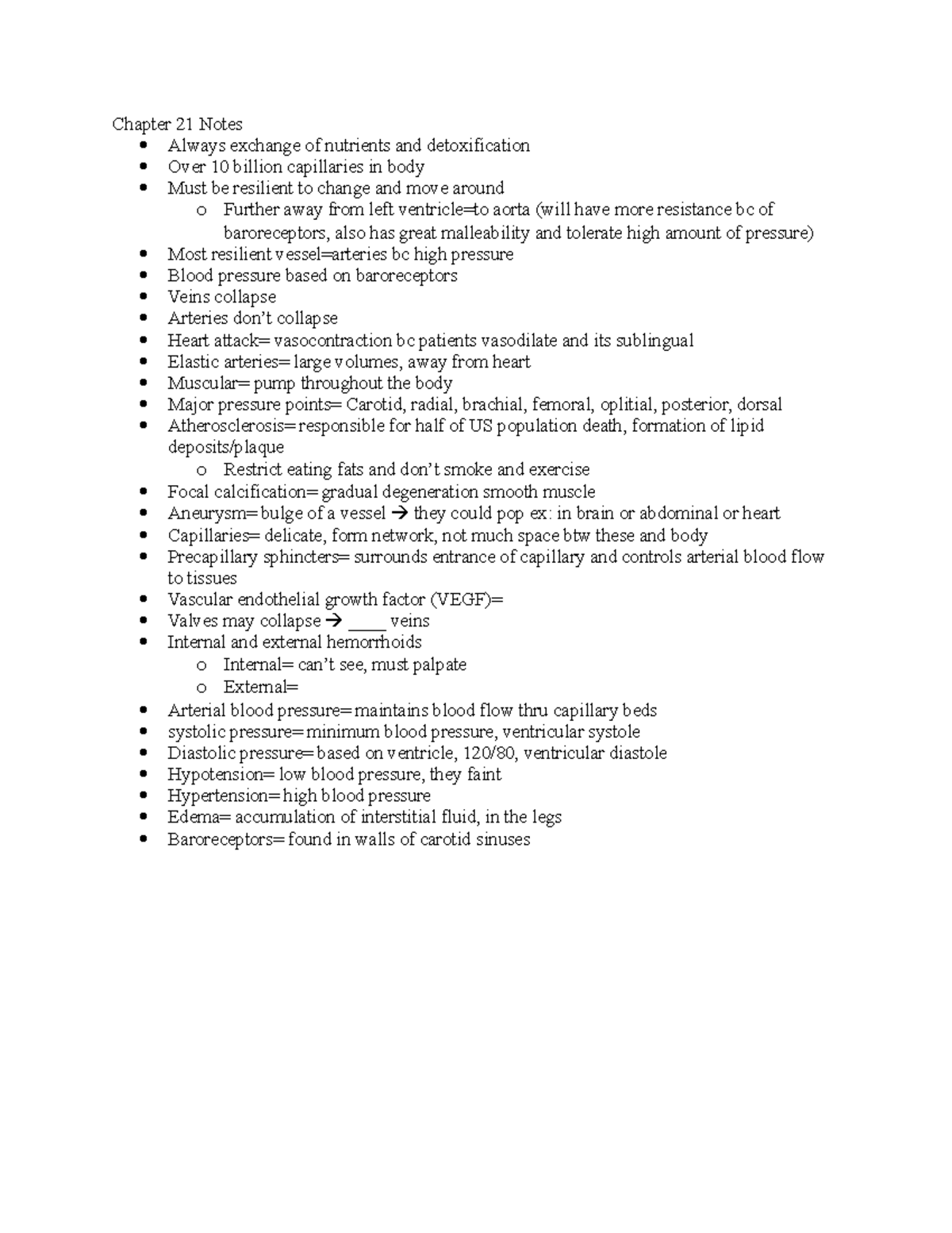 Chapter 21 Notes - important topics - Chapter 21 Notes Always exchange ...