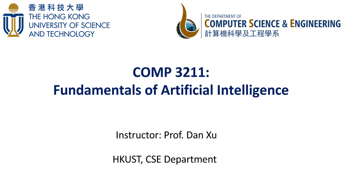 Lecture 4 ust unsupervised - COMP 3211: Fundamentals of Artificial ...