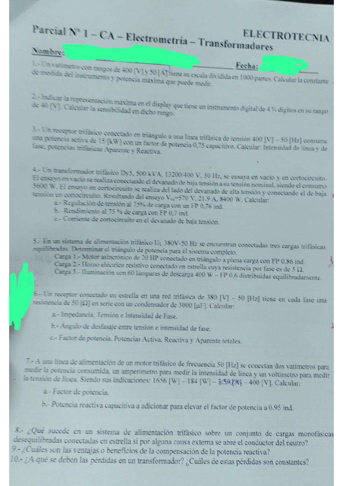 Parcial 1 electrotecnia - Studocu