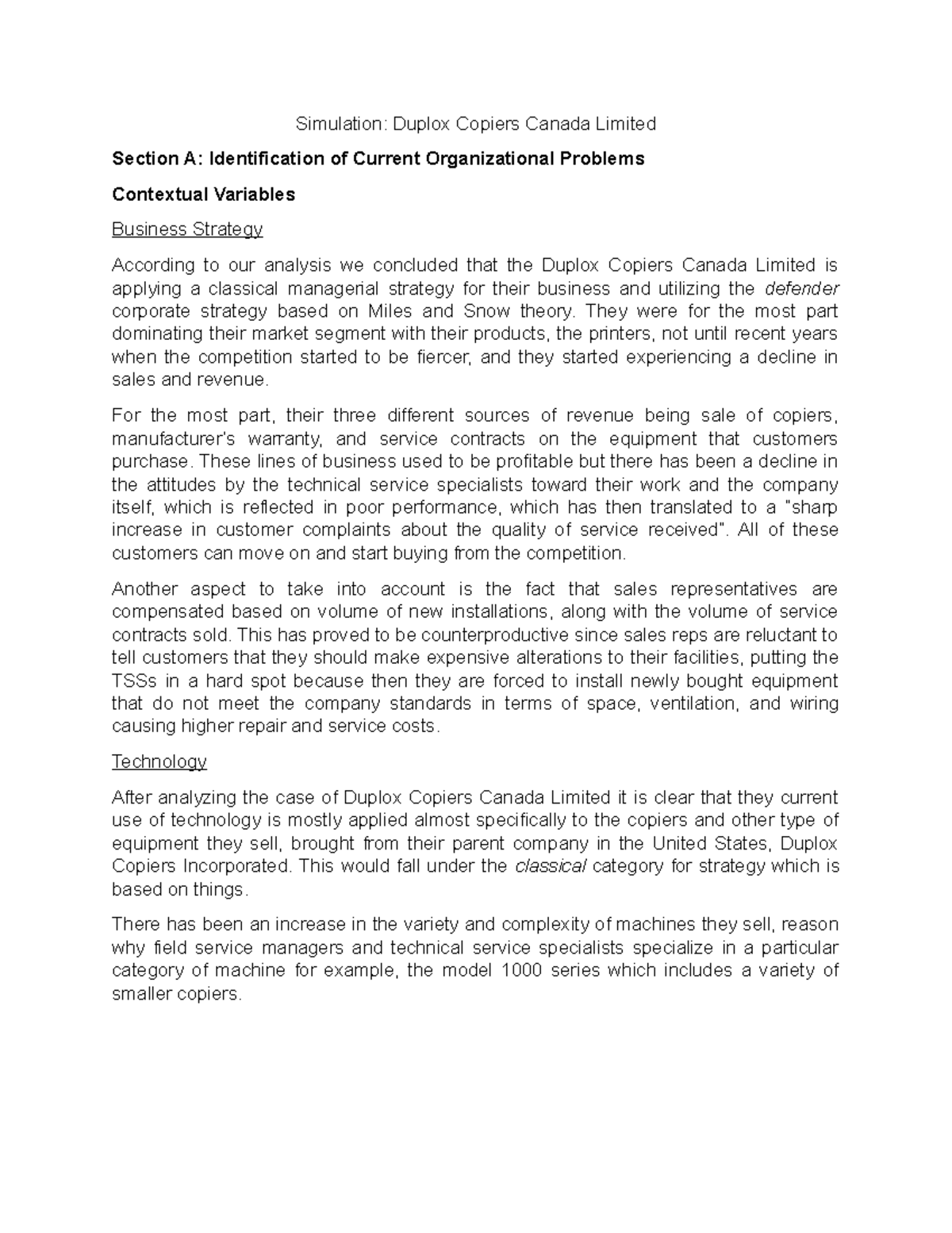 Section-A-Contextual-Variables-Business-Strategy-Technology ...