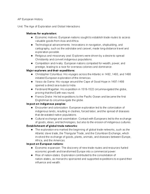 Chapter 14 Notes - From the textbook "A History of Western Society ...