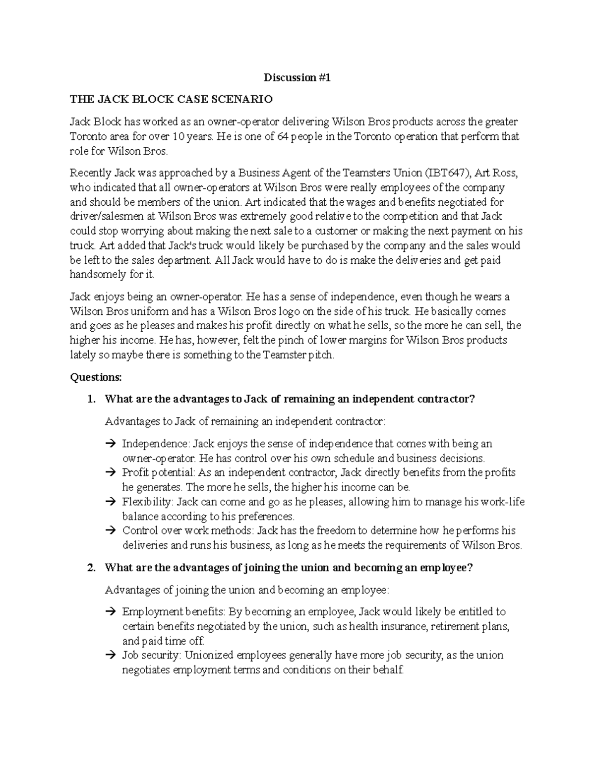 Disucssion #1 - Discussion Assignment 1 - HRM855 - Seneca College - Studocu