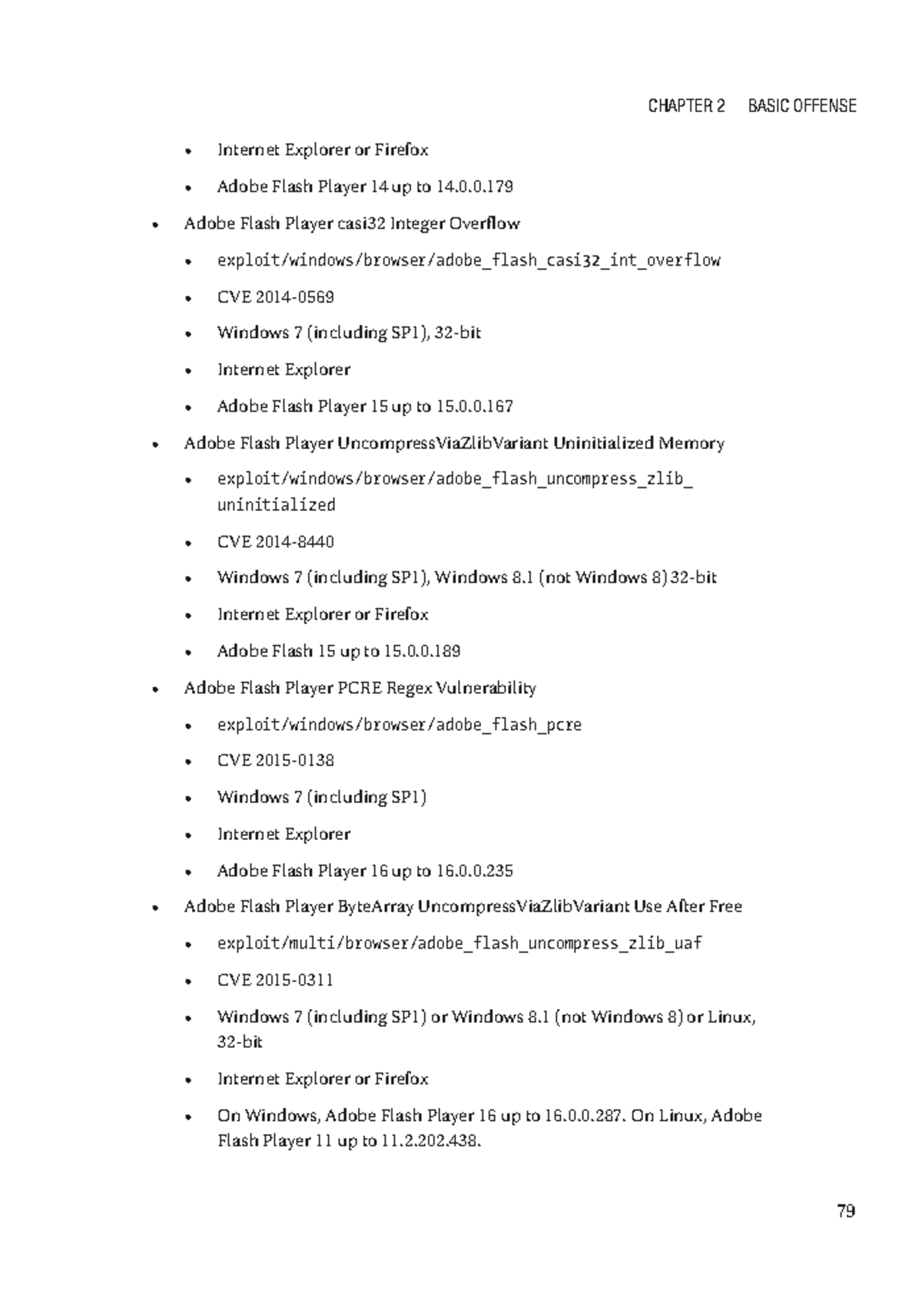 Cyber Operations-16 - Internet Explorer or Firefox Adobe Flash Player 14 up to 14.0. Adobe Flash ...
