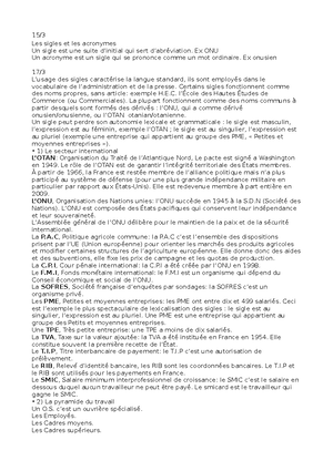 Les articles contractes exercices - (Activités) Les articles contractés ...