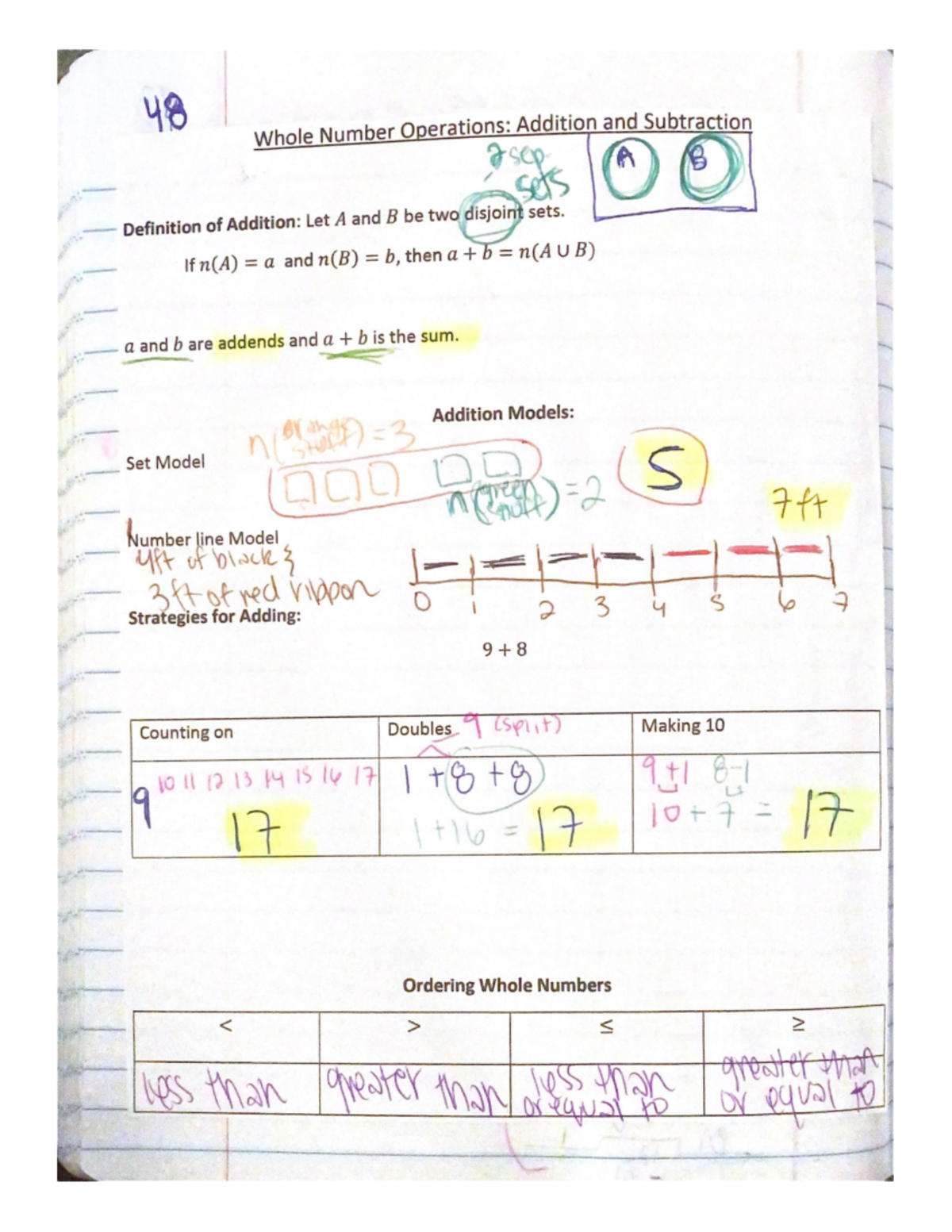 Whole Number Operations Addition And Subtraction - MATH-4 - Studocu
