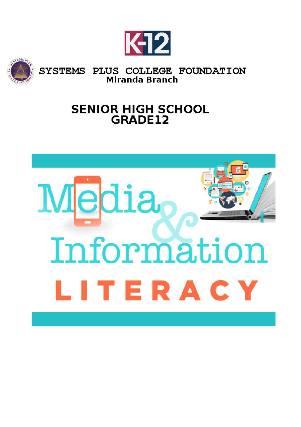 MIL12 MOD1 - MIL MODULE - SYSTEMS PLUS COLLEGE FOUNDATION ...