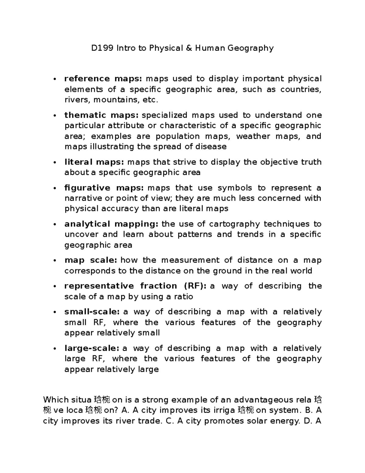D199notes - notes - D199 Intro to Physical & Human Geography reference ...