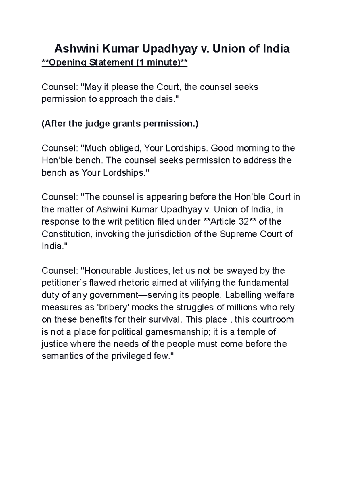 Ashwini Kumar Upadhyay v - you will win - Ashwini Kumar Upadhyay v ...