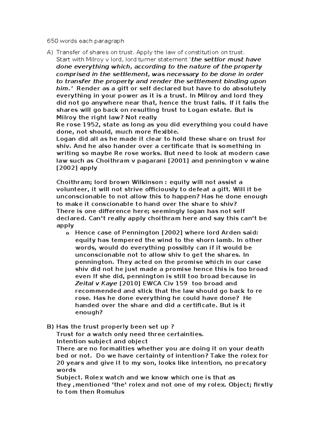 650 words each paragraph - 650 words each paragraph A) Transfer of ...