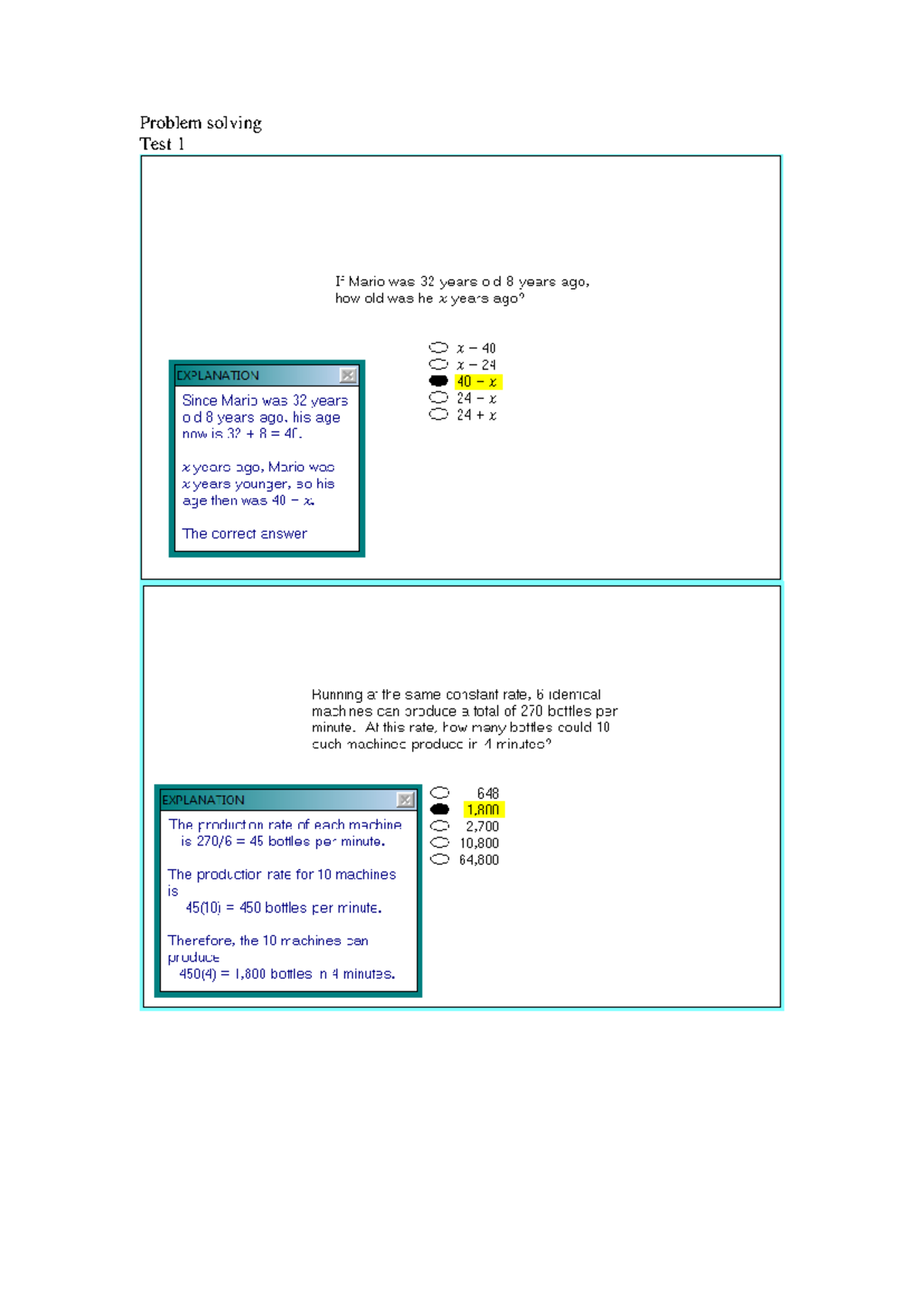 Problem solving 230830 183732 - Mathematics 1 - Problem solving Test 1 ...