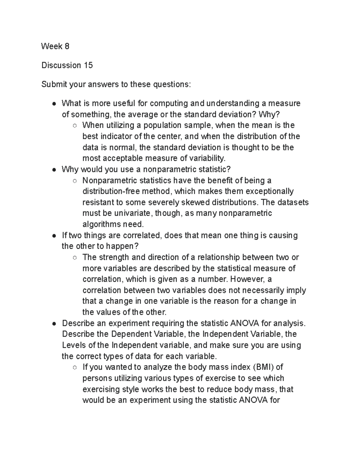 BIOL 224 Dis 15 - Google Docs - Week 8 Discussion 15 Submit your ...