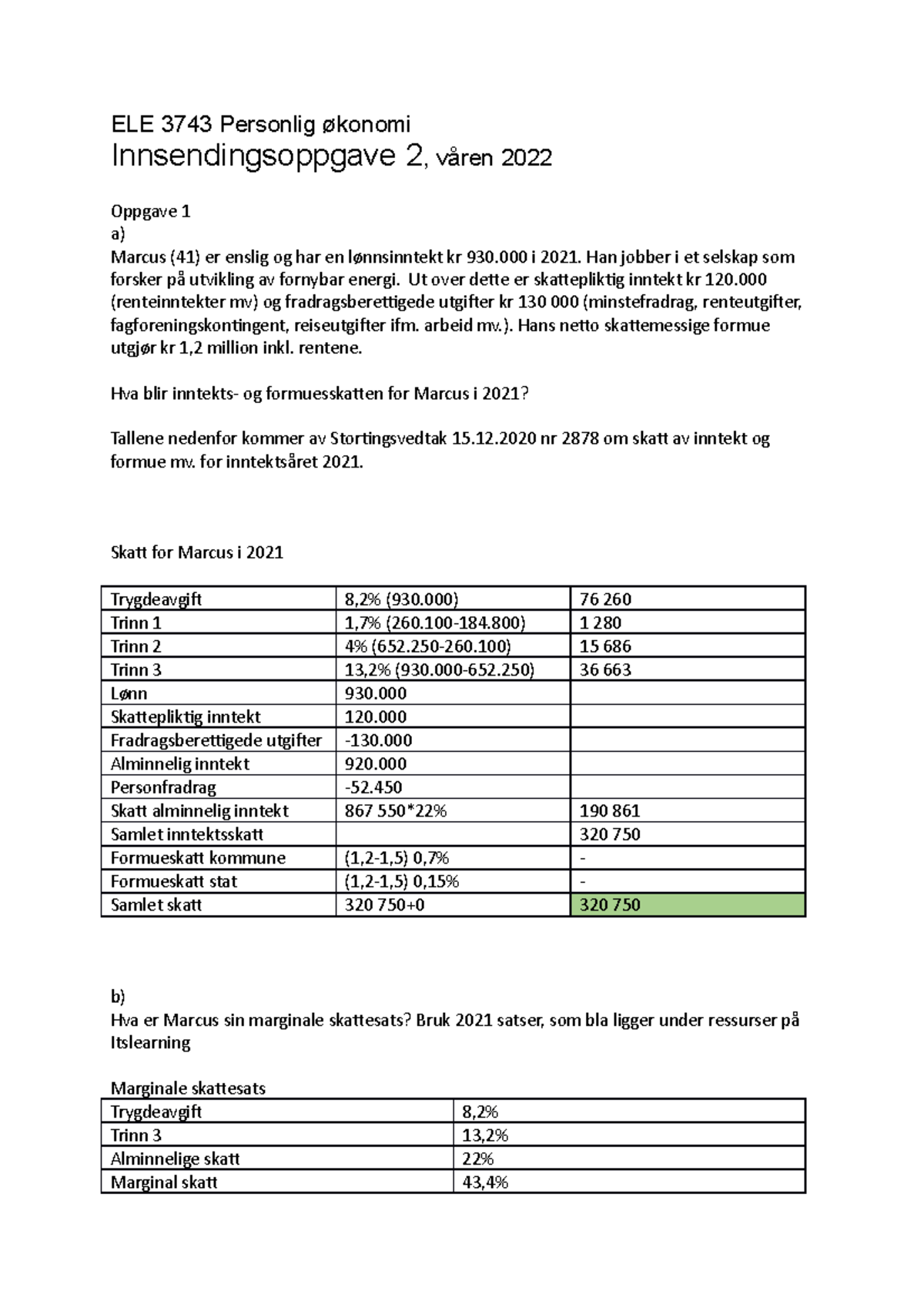 ELE 3743 Personlig økonomi - ELE 3743 Personlig økonomi ...