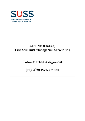 Cover Page - ACC202 - SUSS - Studocu