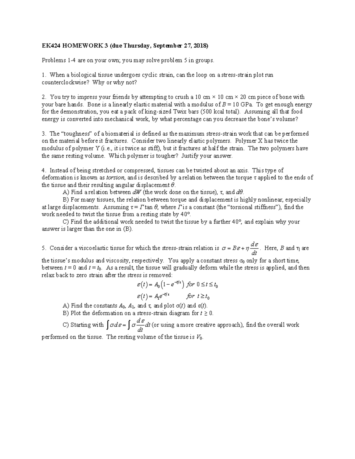 EK424 HW3+solutions - Fall 2018 - EK424 HOMEWORK 3 (due Thursday ...