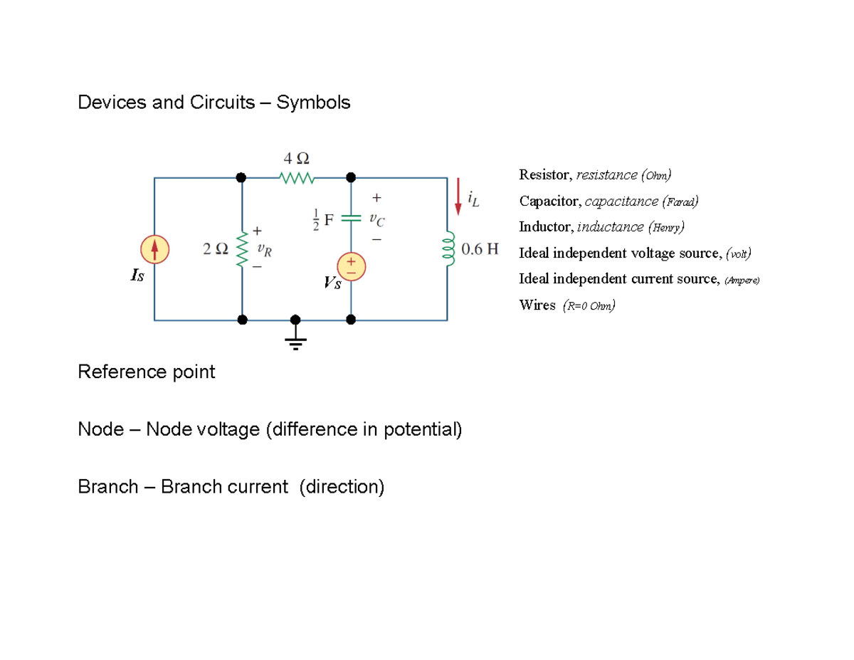Slides-1 - Lecture Notes - Devices and Circuits – Symbols Reference ...