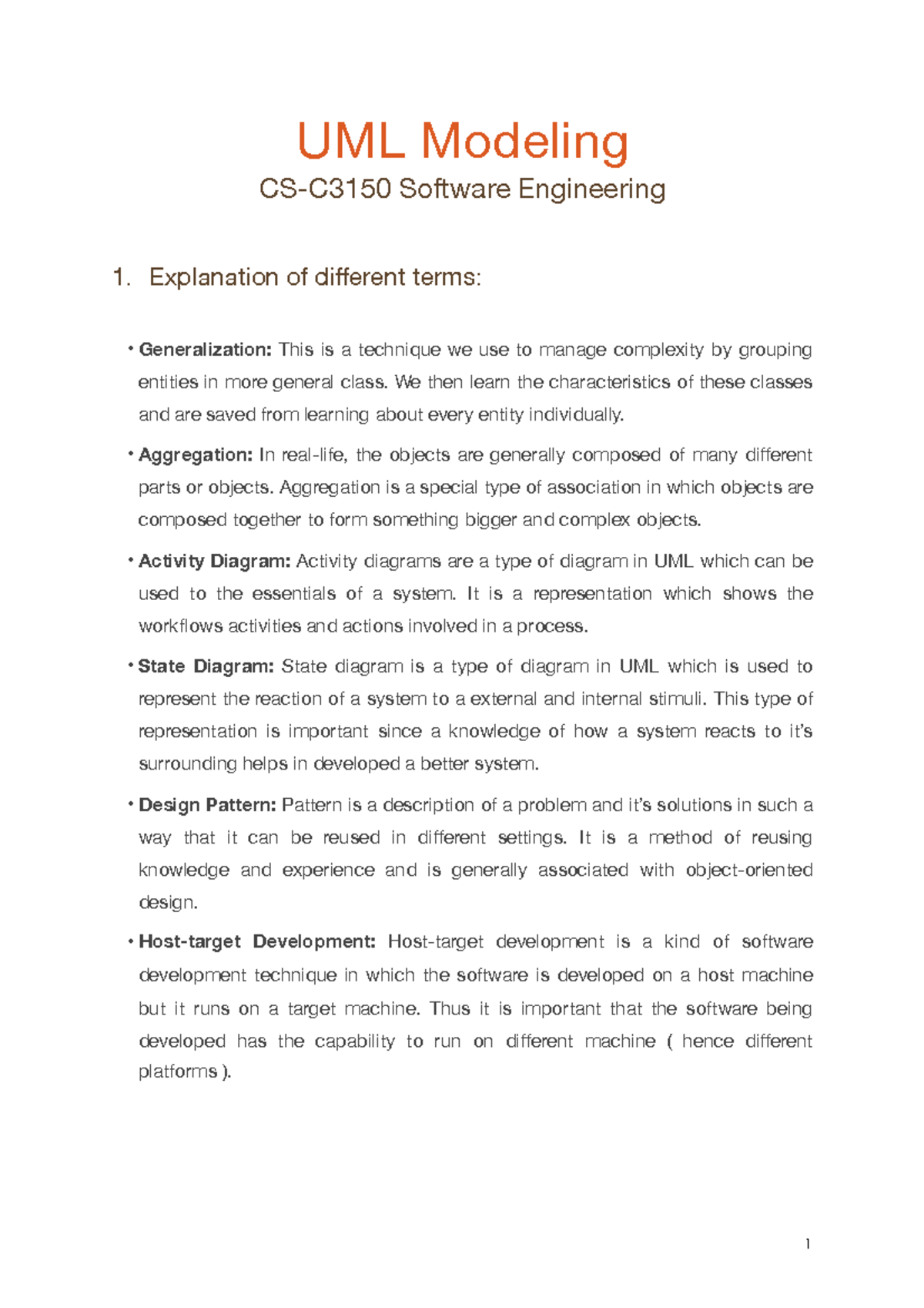 Module 7 - Software Engineering Mod 7 - UML Modeling CS-C3150 Software Engineering 1 ...