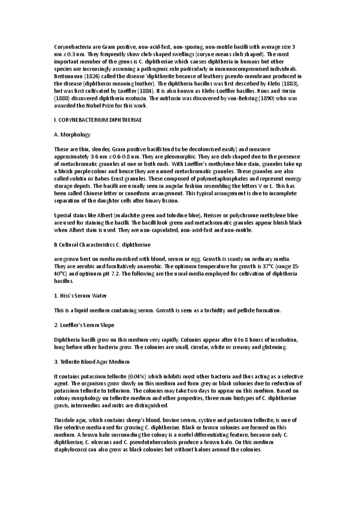 Corynebacterium Xerosis Acid Fast