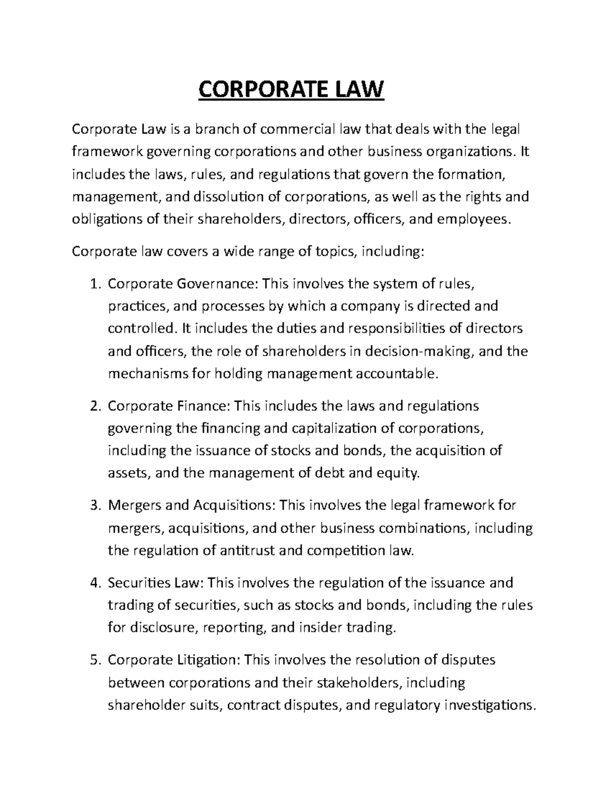 Corporate Full Law CORPORATE LAW Corporate Law Is A Branch Of corporate-full-law-corporate-law-corporate-law-is-a-branch-of