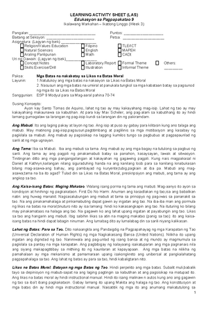 LAS 3 apat na yugto ng konsensiya Answer KEY - Susi sa Pagwawasto (ESP ...