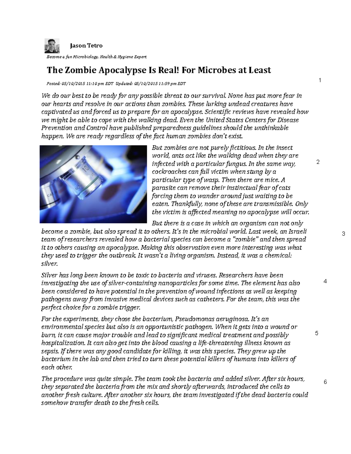 Zombie Microbes - Shahwaiz - Jason Tetro Become a fan Microbiology ...
