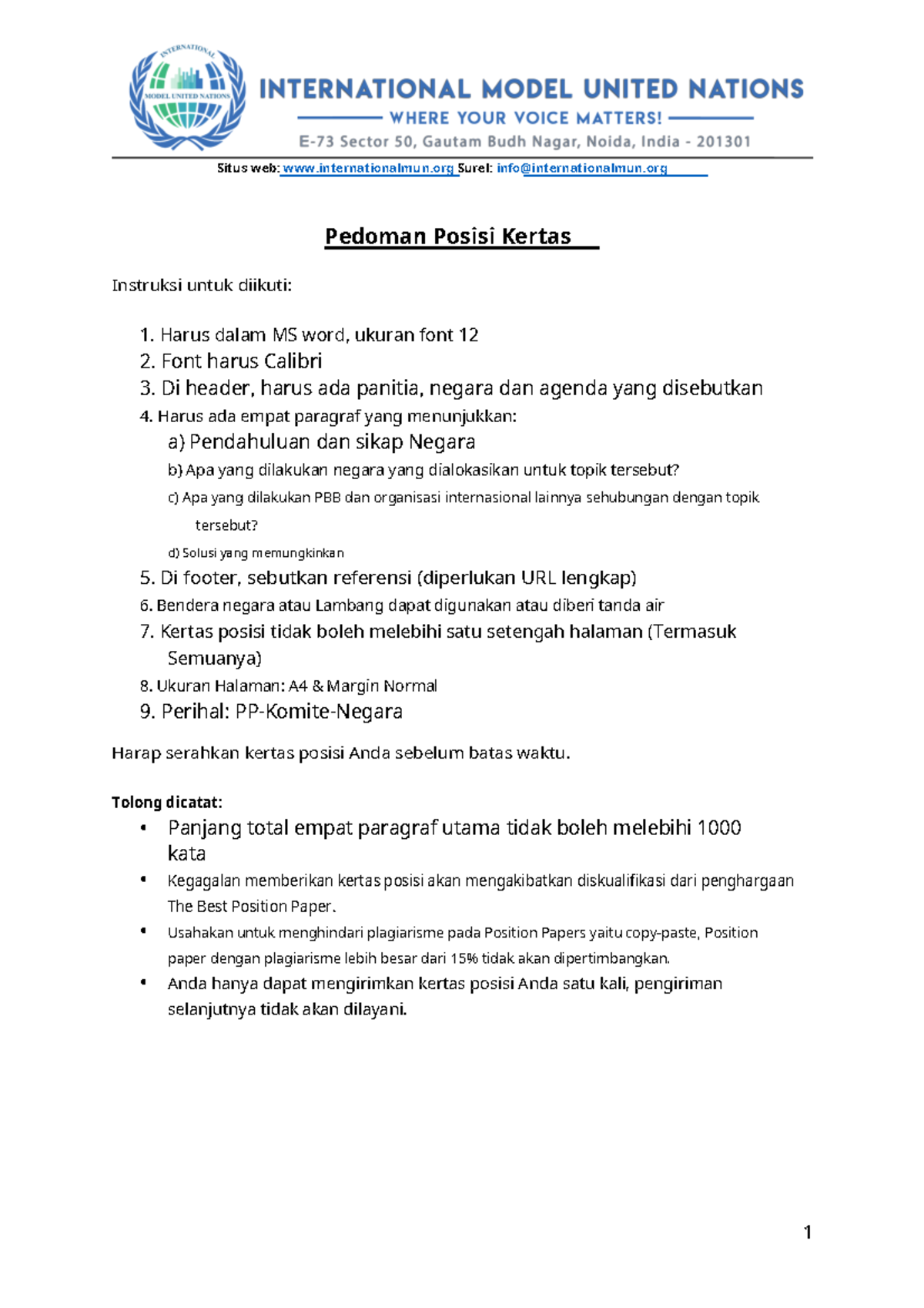 Position Paper CONFERENCE - Guide 123 - Conference - UGM - Studocu