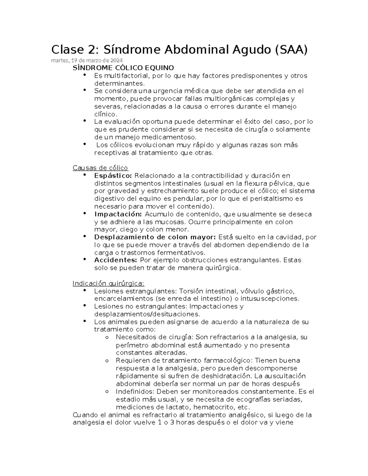 Síndrome Abdominal Agudo (SAA) - Clase 2: Síndrome Abdominal Agudo (SAA ...