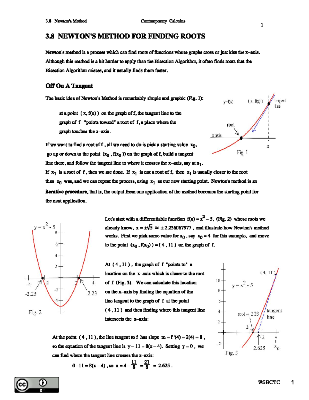 3-8Newtons Method 1 - 3 Newton's Method Contemporary Calculus 3 NEWTON ...