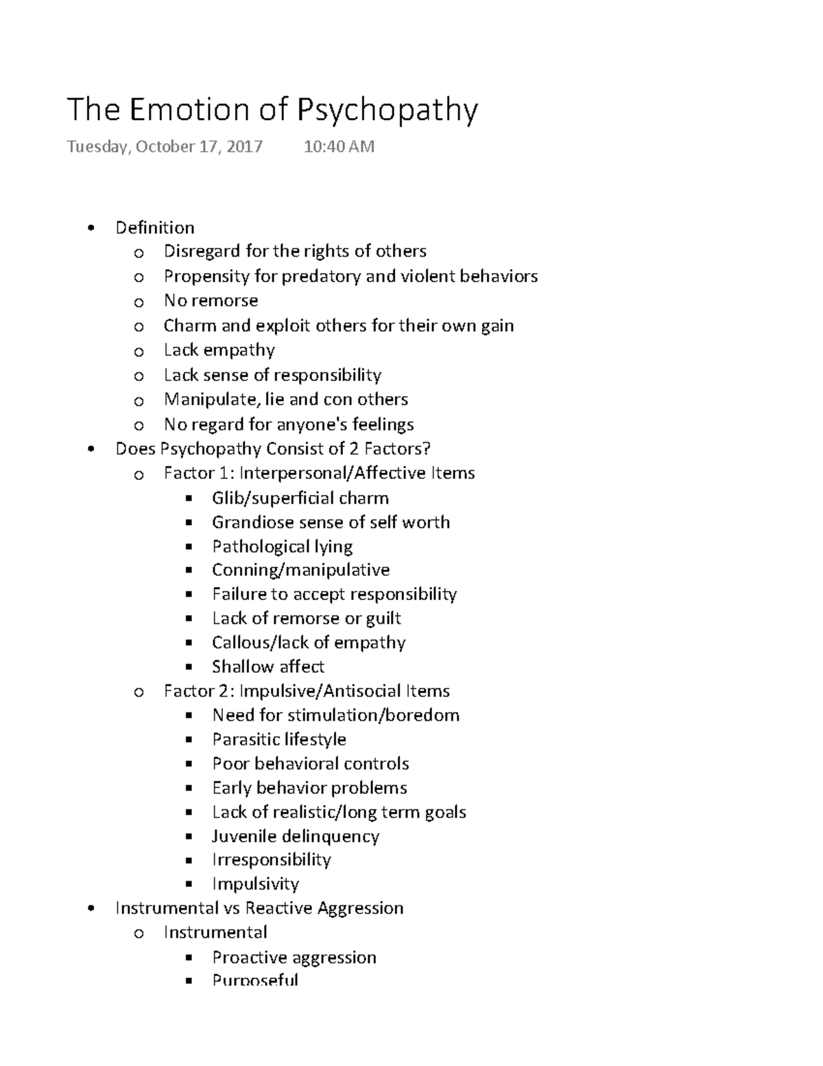 The Emotion of Psychopathy - Definition Disregard for the rights of ...