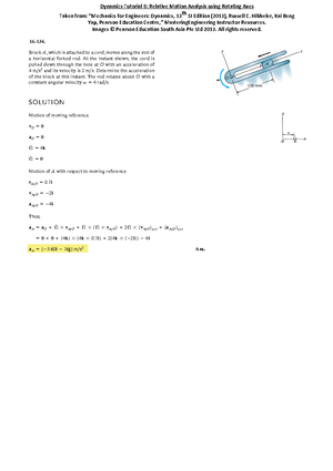 Equations of Motion (General Plane Motion) solutions - The 20-kg punching bag has a radius of ...