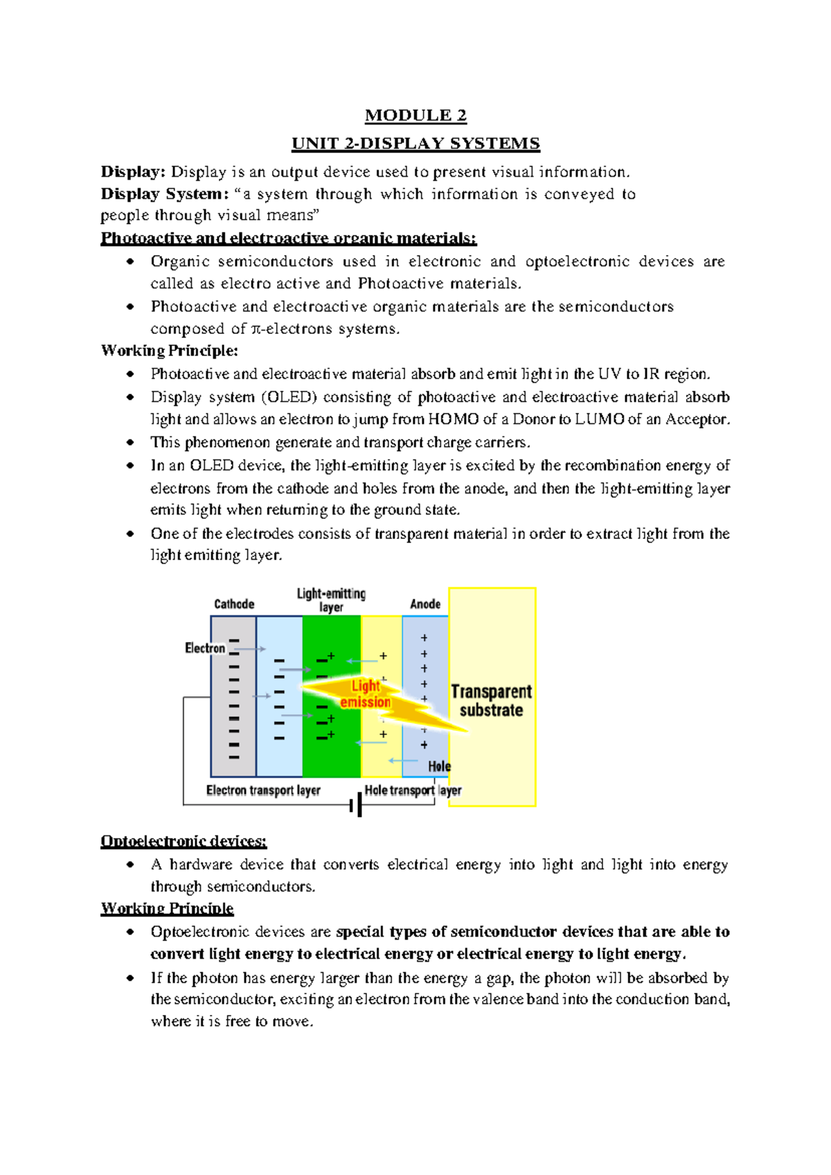Module 2-Display systems - MODULE 2 UNIT 2 - DISPLAY SYSTEMS Display ...