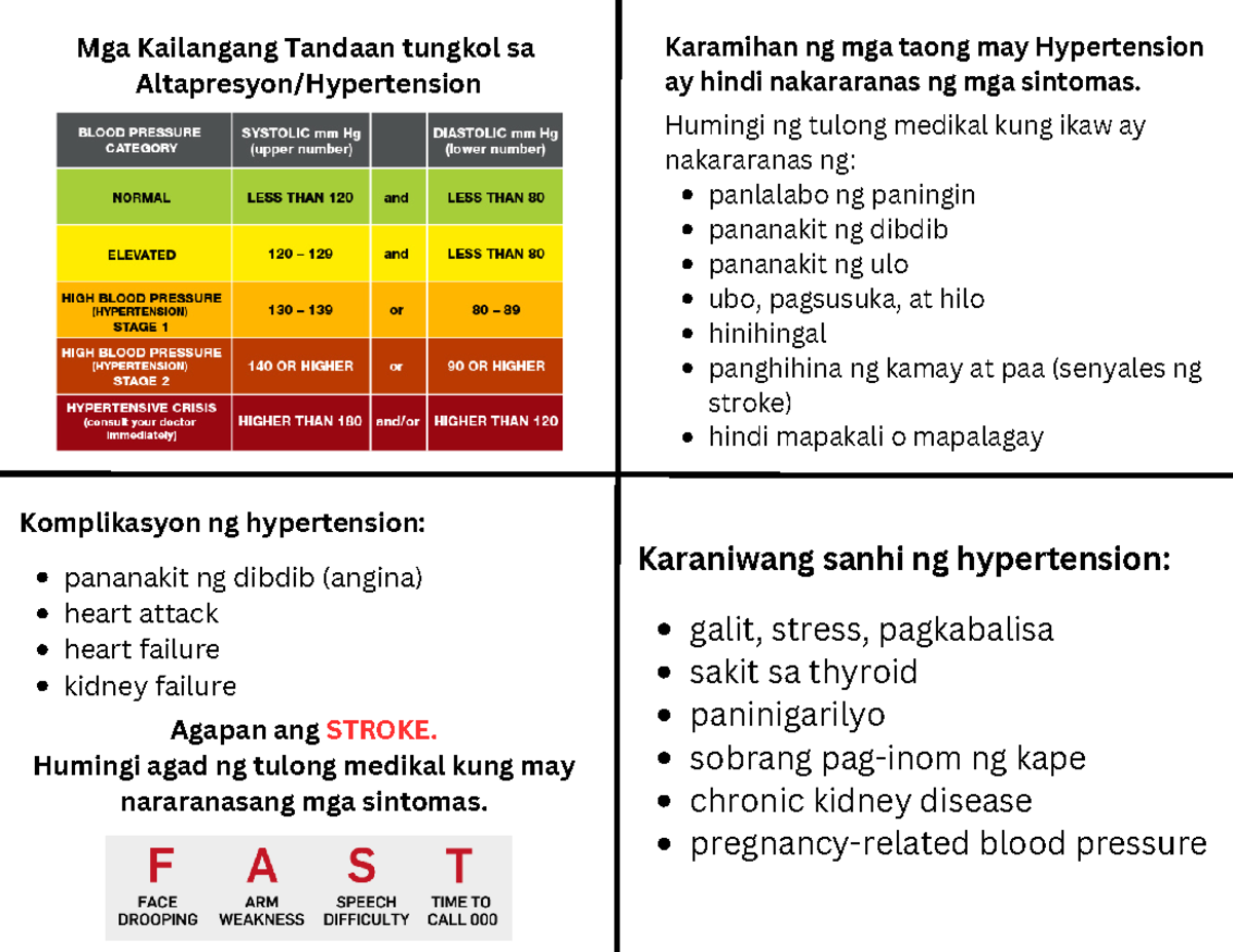 Add-a-heading - brochure about hypertension - Karamihan ng mga taong ...