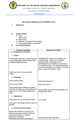 Detailed Lesson PLAN IN Genetics new(1) - DETAILED LESSON PLAN ON ...