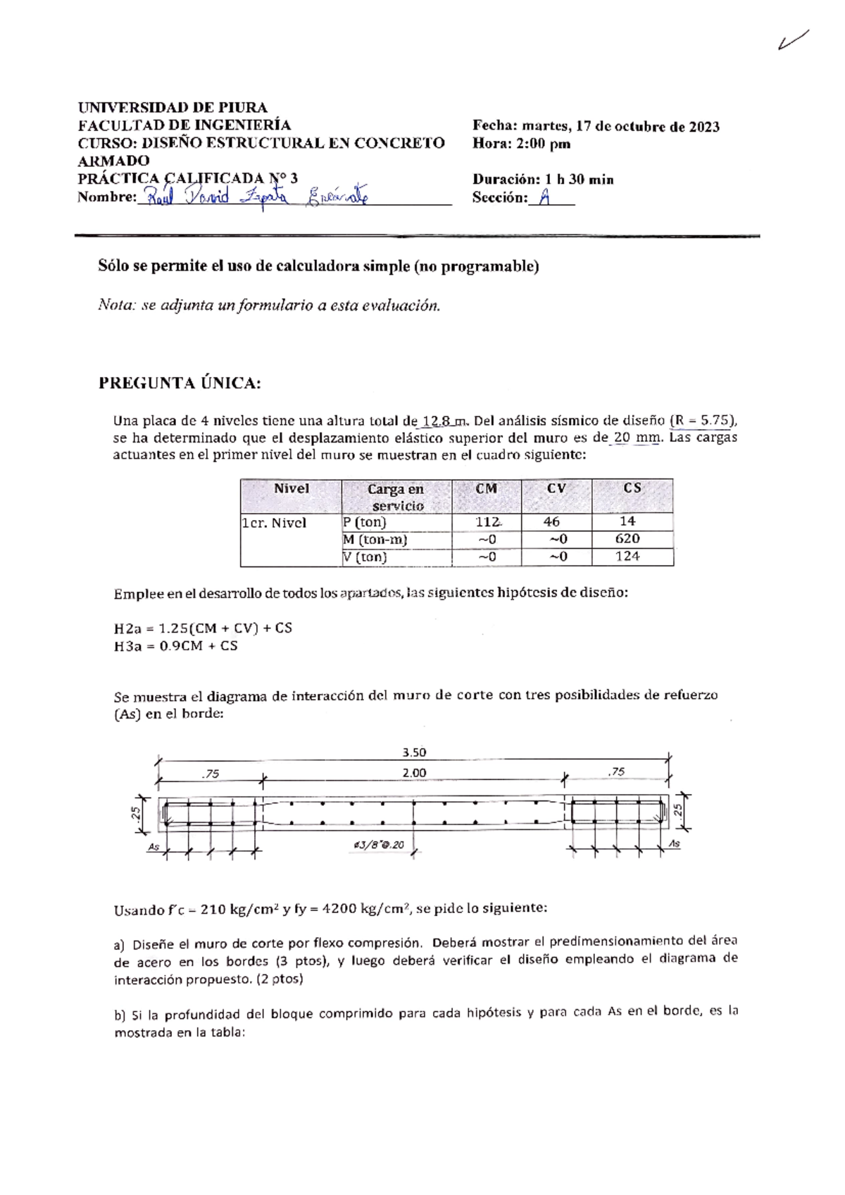 PC3 - CA2 2023 II - solucion de practica - UNIVERSIDAD DE PIURA FACULTAD DE INGENIERÍA CURSO ...