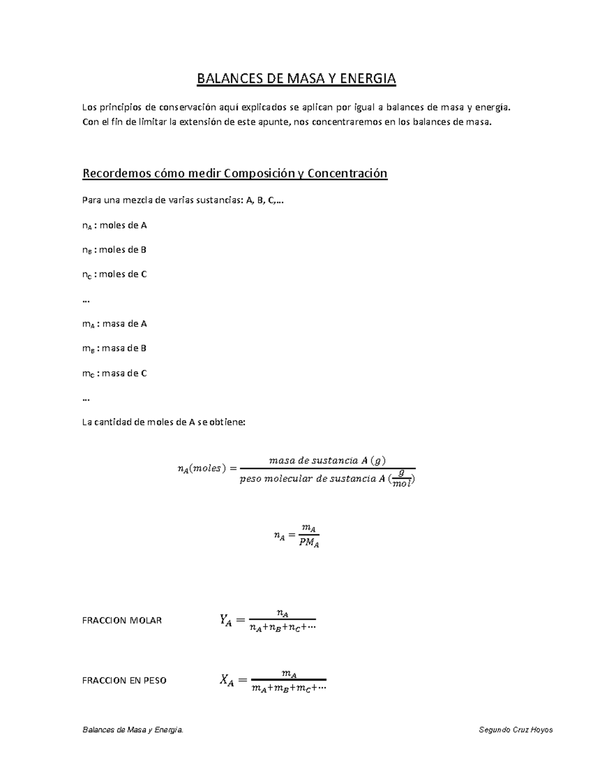 Separata 01-Introduccion al Balance de masa y energia-unidad 01 ...