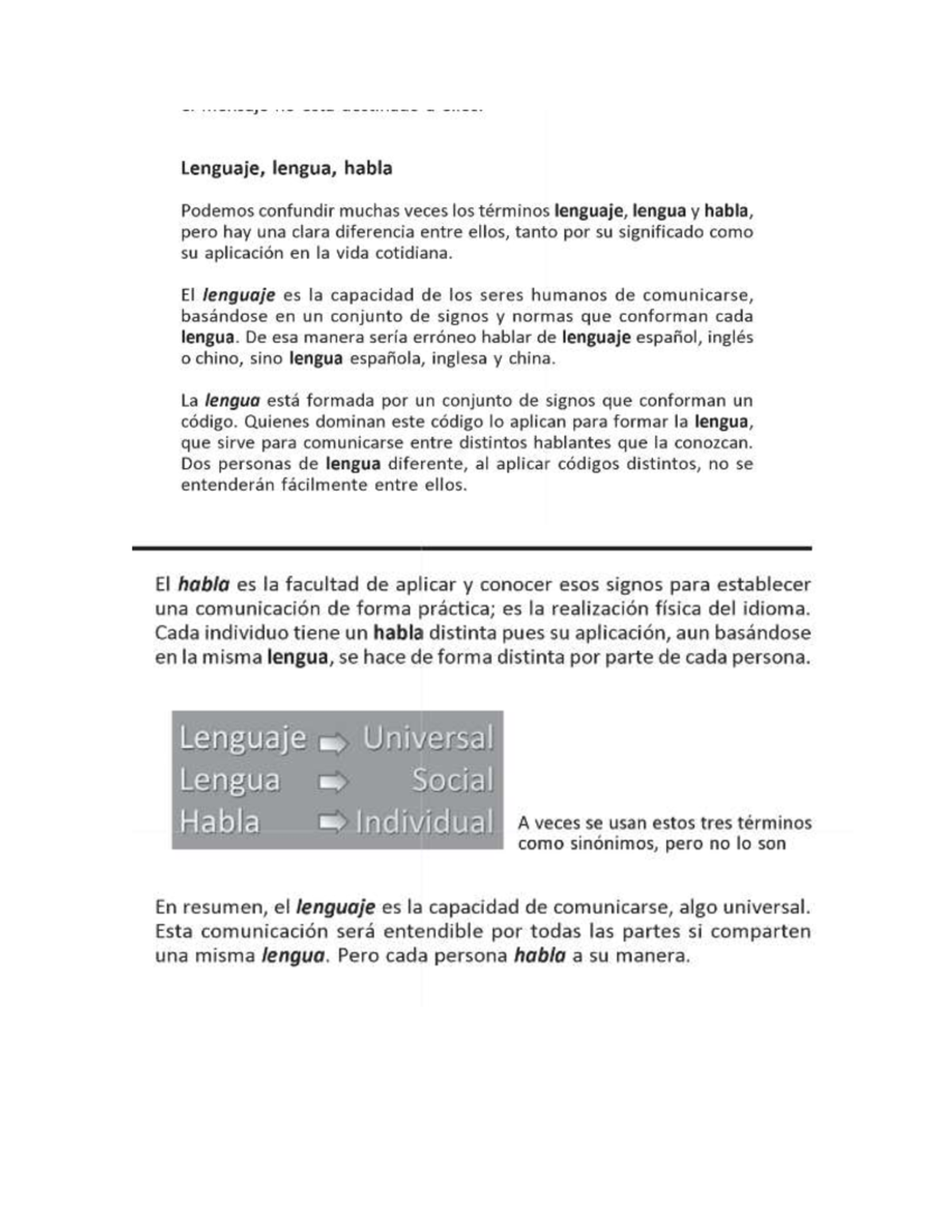 Funciones del lenguaje - Lenguaje, lengua, habla Podemos confundir muchas veces los términos ...