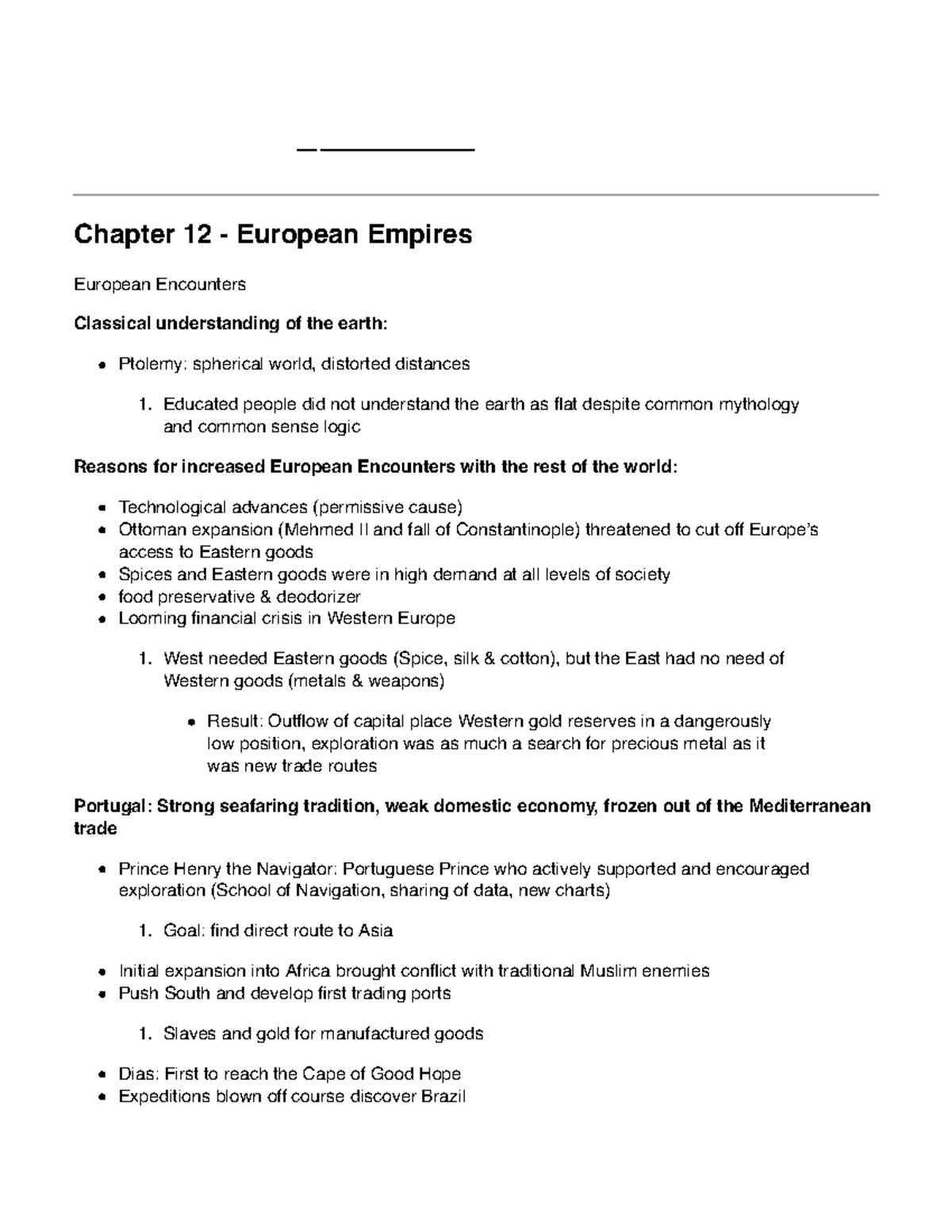 Chapter 12 - European Empires - Chapter 12 - European Empires European ...