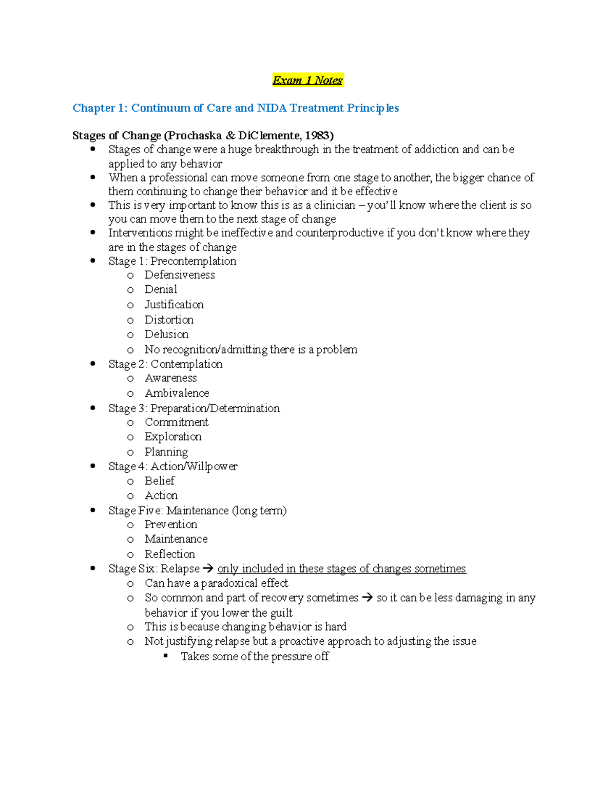 Exam 1 Notes - Dr. Jon R. Webb - Exam 1 Notes Chapter 1: Continuum of ...