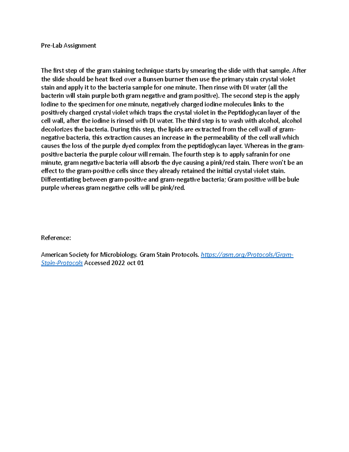 Pre lab assigment - pre lab assignment - Pre-Lab Assignment The first ...