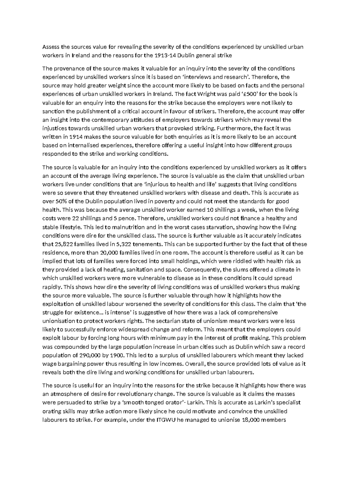 Assess the sources value for revealing the severity of the conditions ...