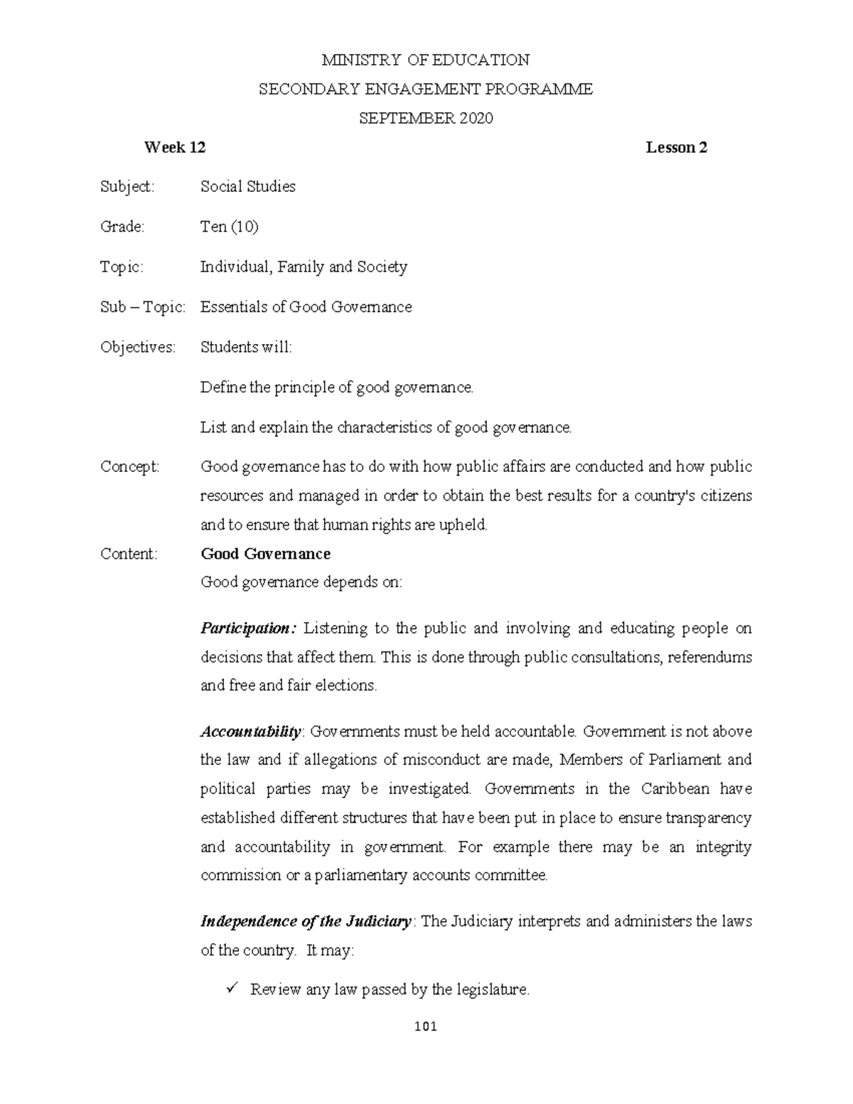 Grade 10 Social Studies Week 12 Lesson 2 - Sociology - Studocu