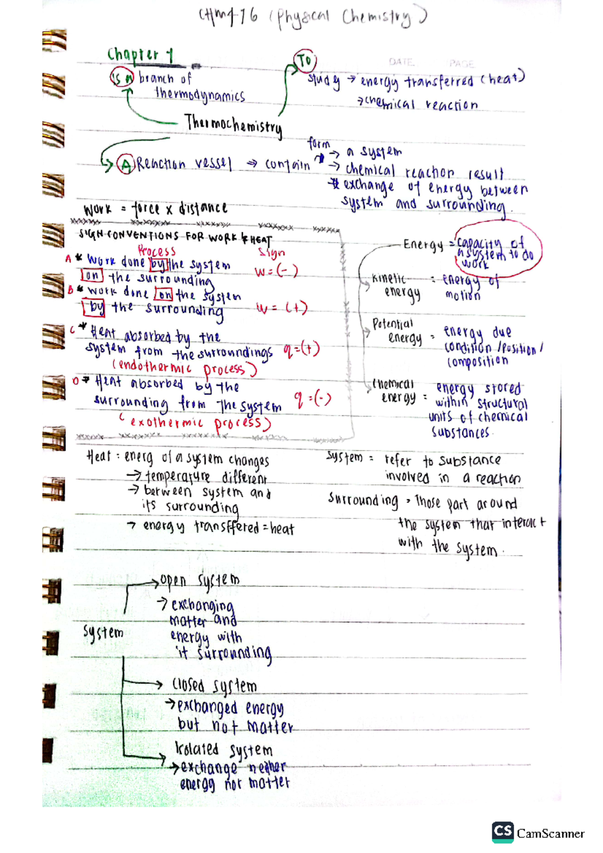 Physical chemistry - Notes - CamScanner CamScanner - Studocu