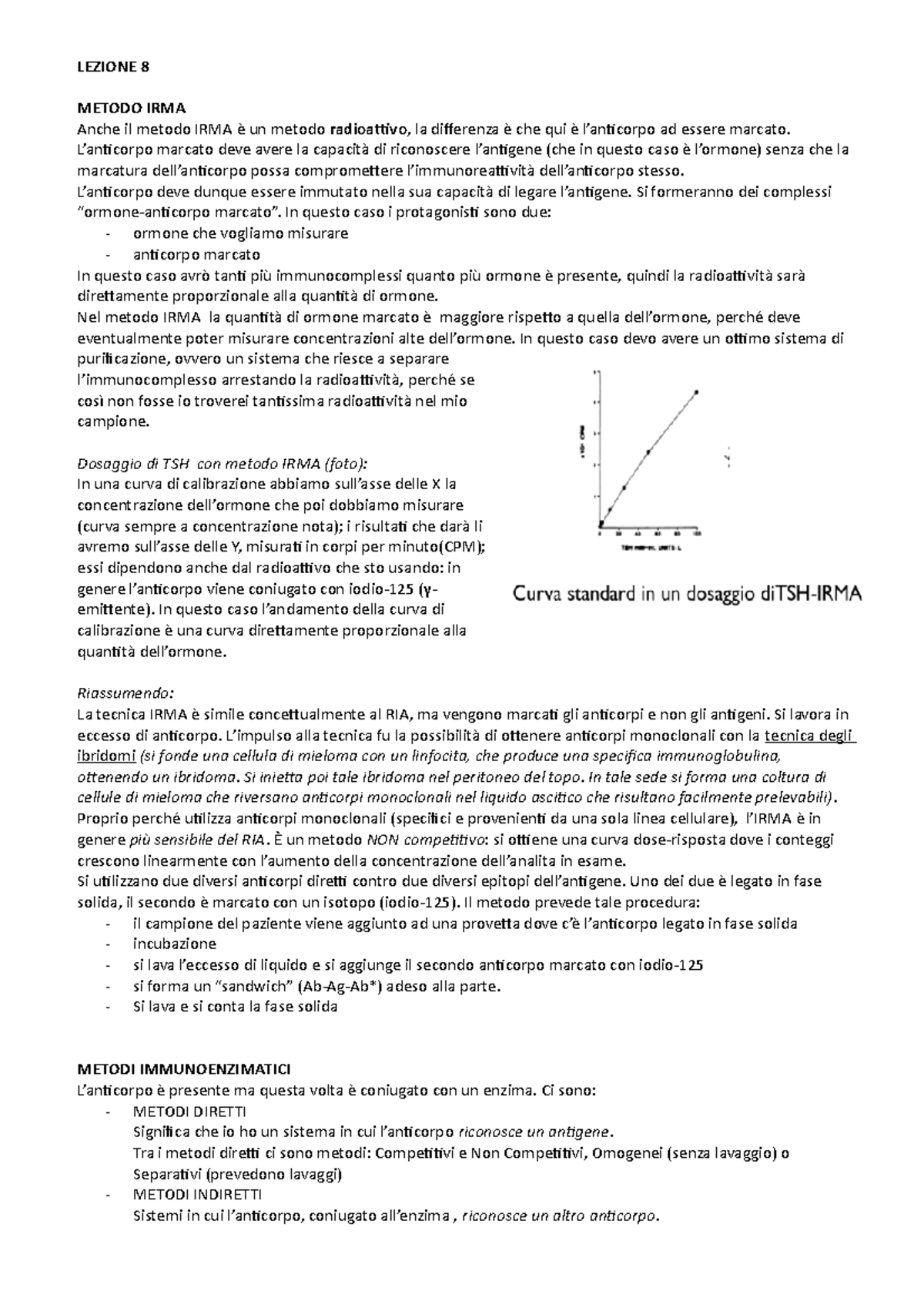Patologia Clinica lezione 8 - LEZIONE 8 METODO IRMA Anche il metodo ...