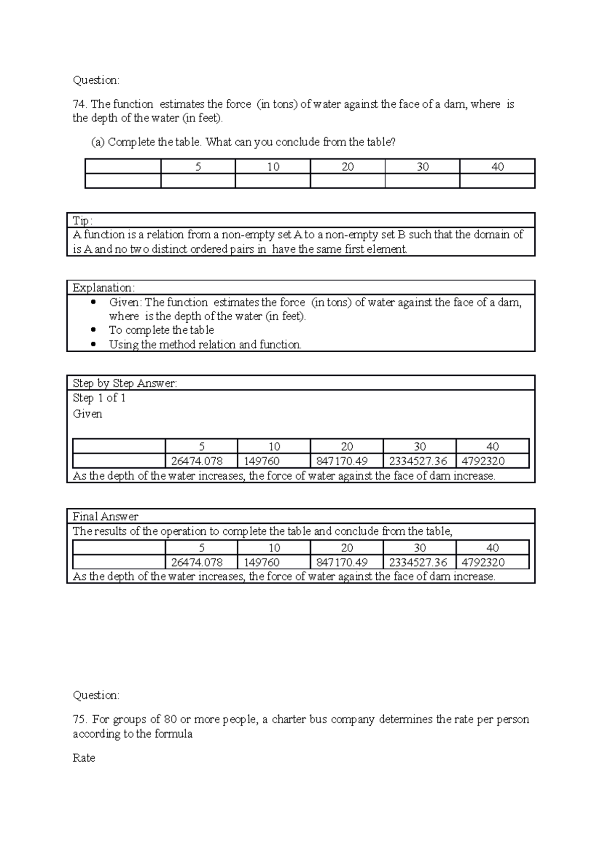 Mathematics Functions Question pool Set 20 - Question: The function ...