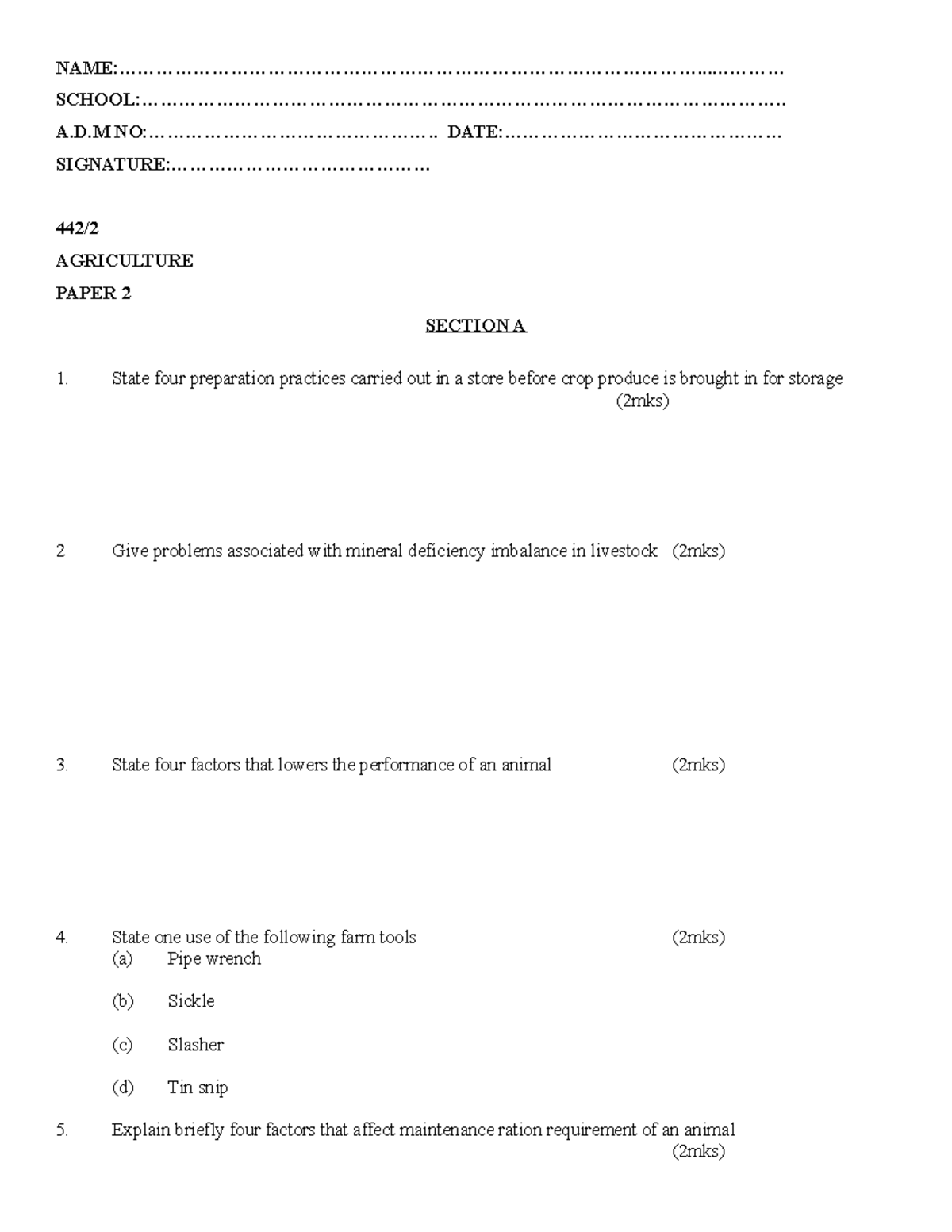 Bio f3 - Biology revision paper - - Studocu