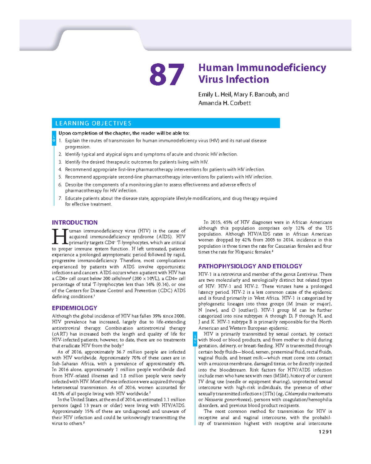 Farmacoterapia VIH - 1291 Human Immunodeficiency Virus Infection Emily ...