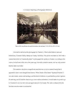 3-2 Milestone One Nature - Emily Mayer Julie Andrada FAS- History of ...