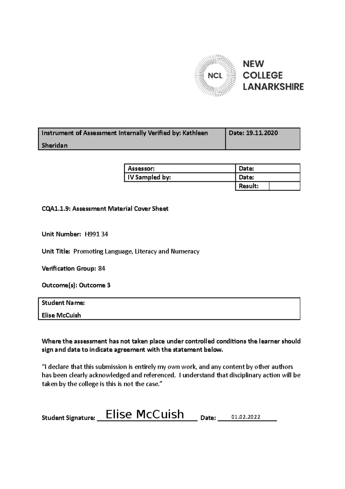 Language, Literacy and Numeracy Newsletter - ####### Instrument of ...