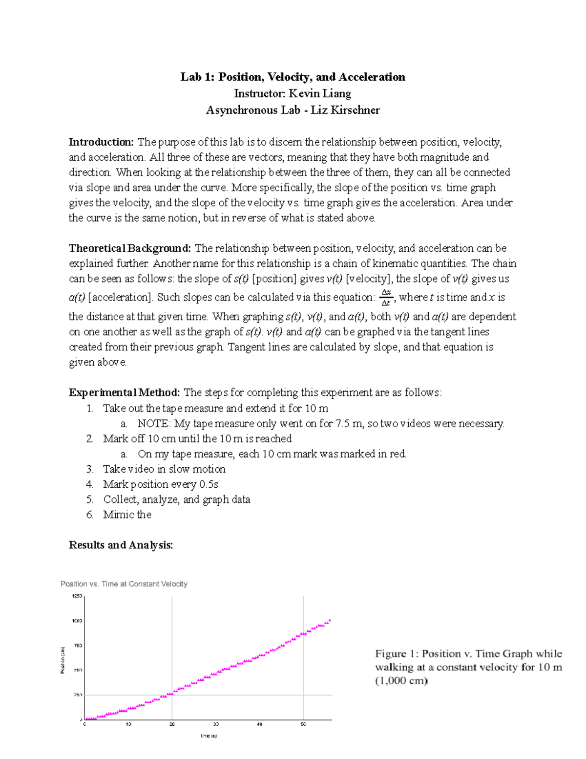 PHY 11 Lab 1 Report - PHY 111 - Studocu