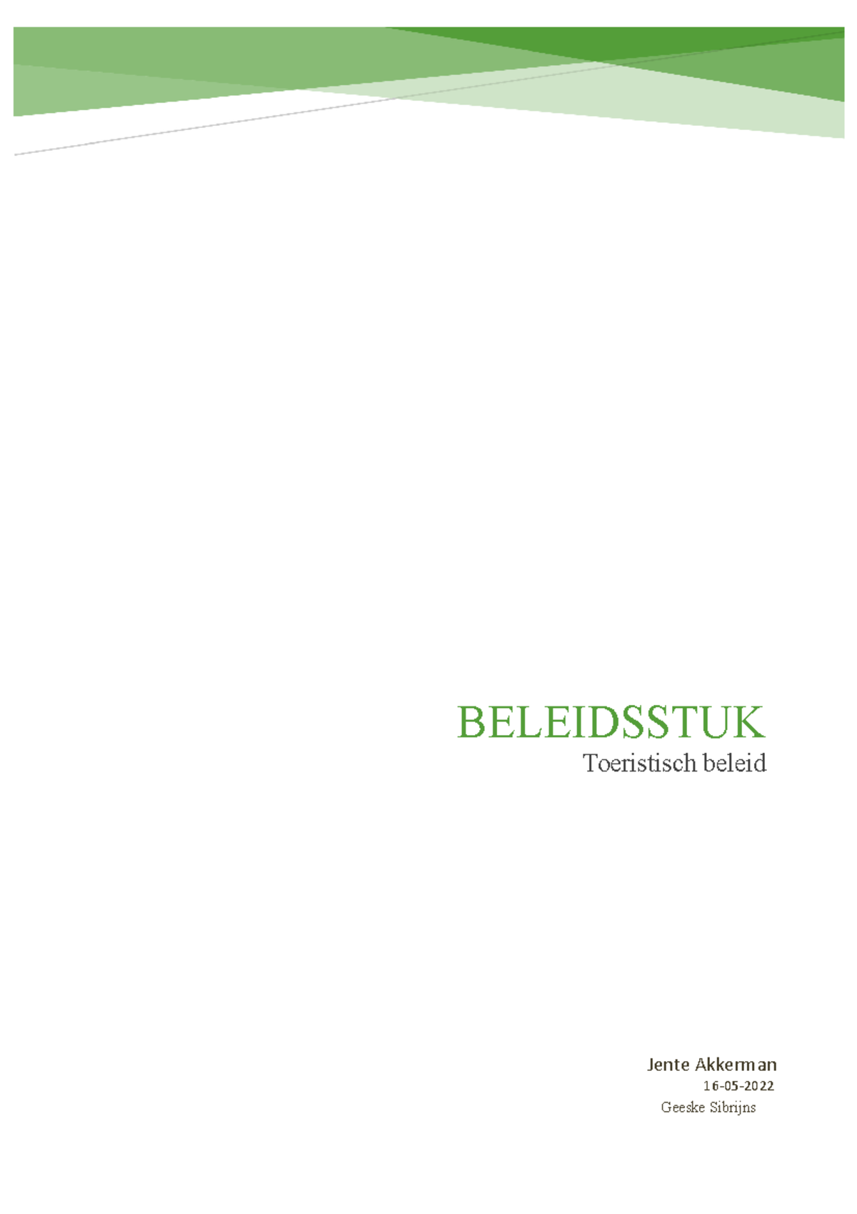 Toeristisch beleid beleidstuk De Grote Peel - BELEIDSSTUK Toeristisch ...